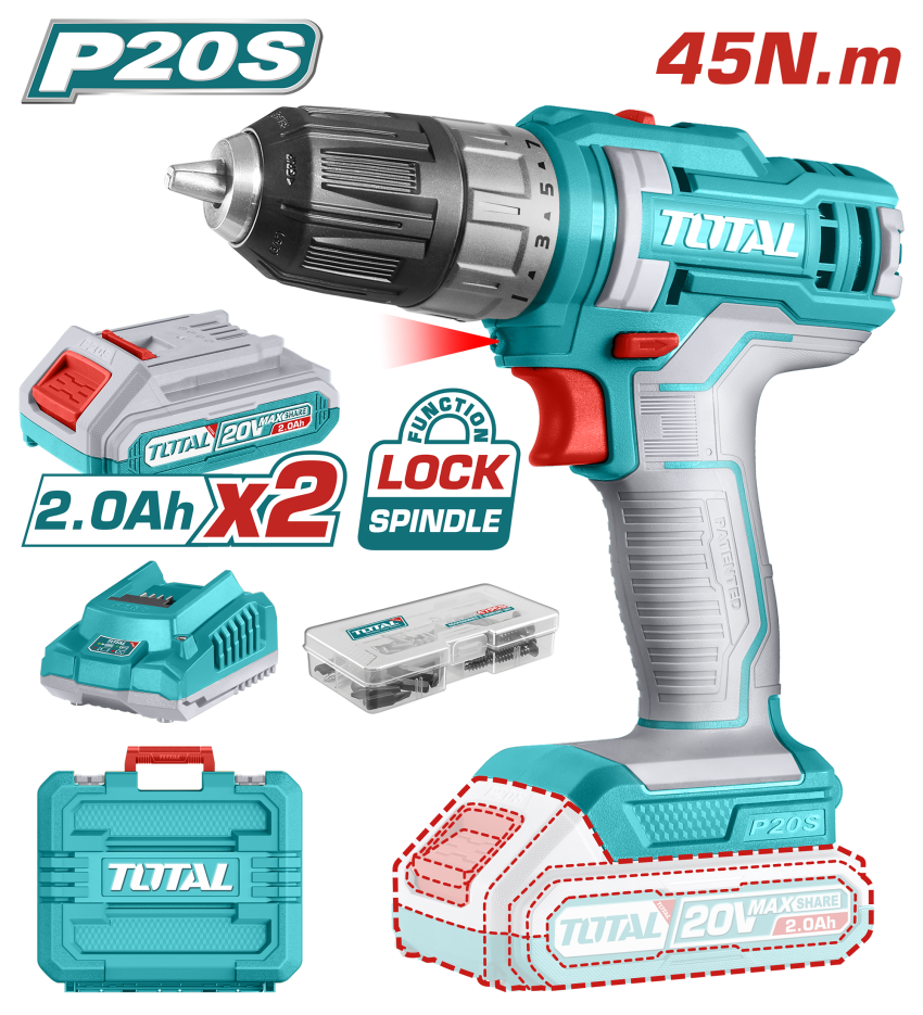 Lithium-Ion Cordless Drilll- TTDLI200528 – Total Tools NZ